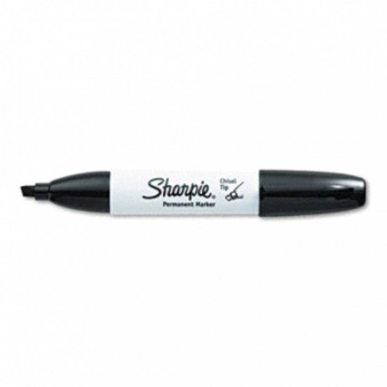 Sharpie Permanate chisel Blk 12/box